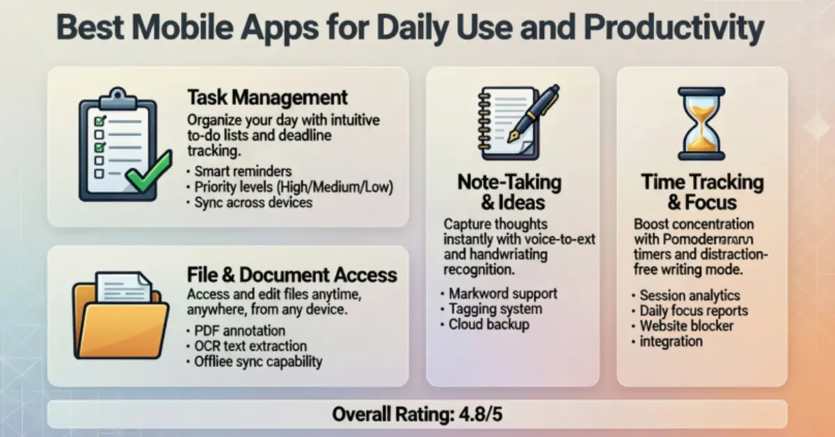 Best Mobile Apps For Daily Use And Productivity